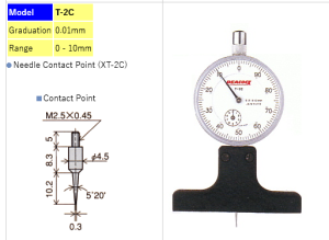Peacock T-2C Dial Depth Gauge - Peacock Ozaki Indonesia - Dial Gauge ...